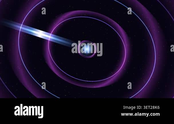 Cosmic Rings with Light Beam Stock Video Footage - Alamy