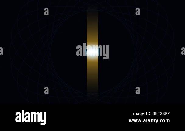Golden Light Beam with Rotating Grid Loop Stock Video Footage - Alamy