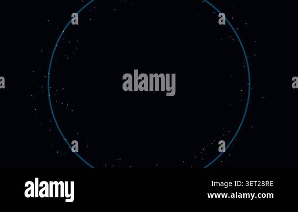Expanding Cyan Ring with Particles Loop Stock Video Footage - Alamy