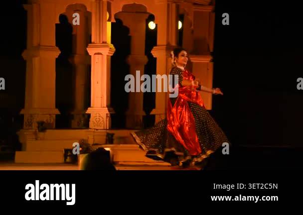 KHAJURAHO, INDIA, February 24, 2018 : Dancers perform classical dance ...