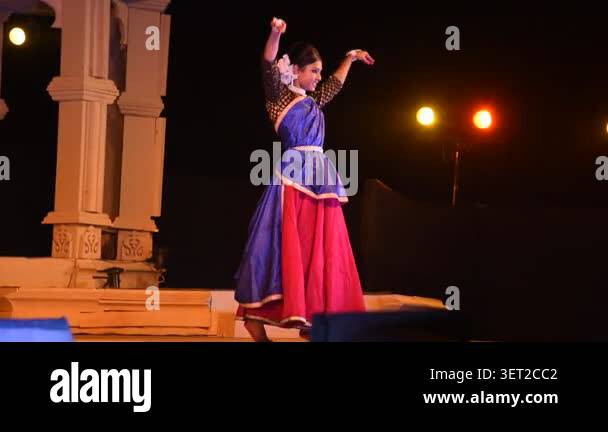 KHAJURAHO, INDIA, February 24, 2018 : Dancers perform classical dance ...