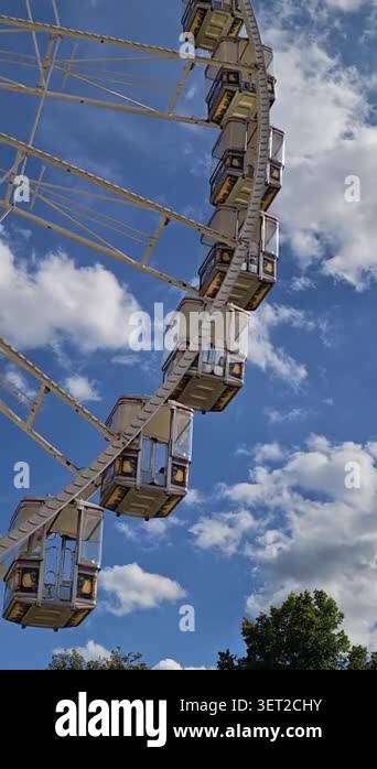 Pforzheim, Germany -June 14, 2026 A giant ferris wheel with white ...