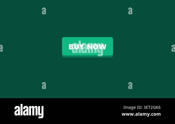 A green button with buy now text Stock Video Footage - Alamy