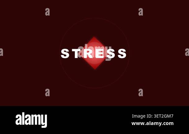 A red diamond shape with stress text Stock Video Footage - Alamy