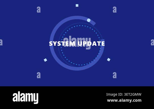 Animated system update progress circle Stock Video Footage - Alamy