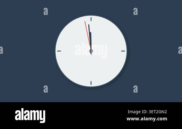 Animated clock hands moving quickly Stock Video Footage - Alamy