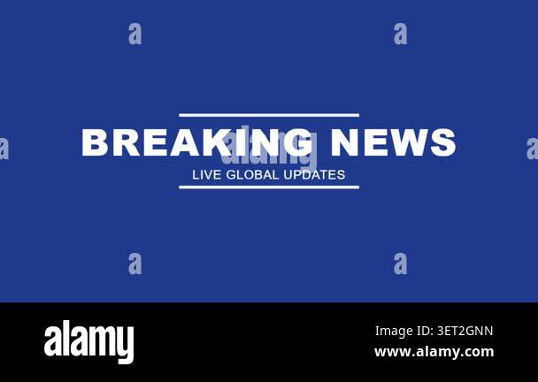 Breaking news live global updates screen Stock Video Footage - Alamy