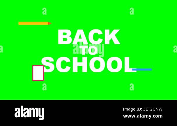Colorful back to school graphic design Stock Video Footage - Alamy