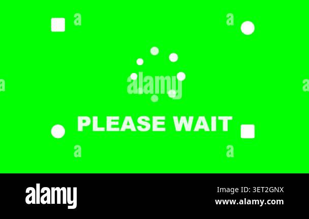 Green screen with loading animation Stock Video Footage - Alamy