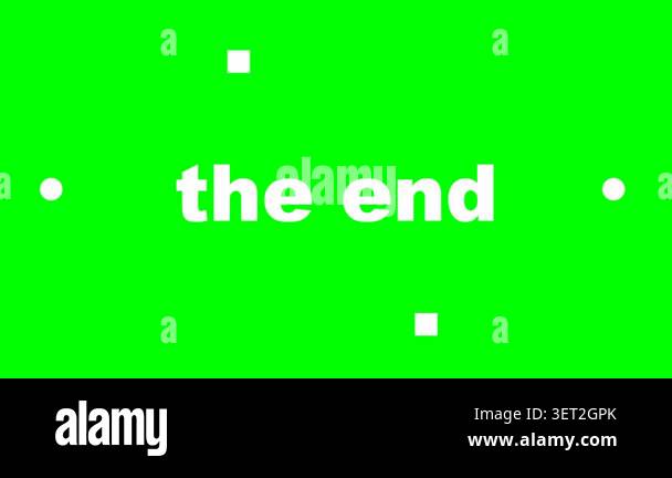 A green screen with white text Stock Video Footage - Alamy