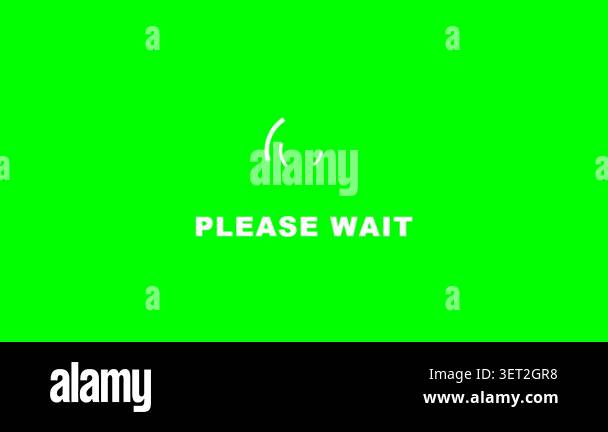 A green screen with a loading animation Stock Video Footage - Alamy