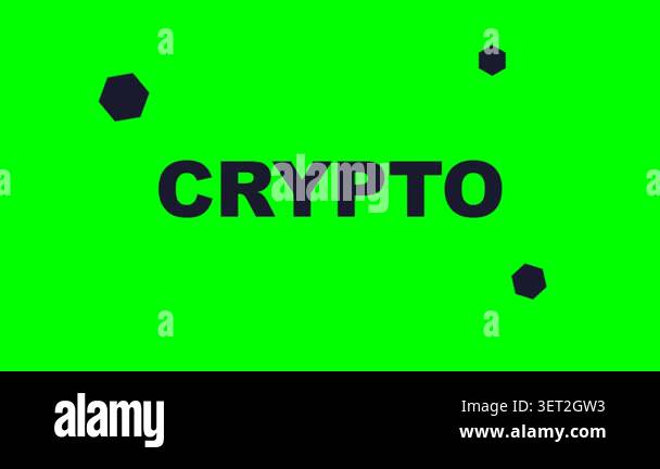 Green screen with crypto text overlay Stock Video Footage - Alamy
