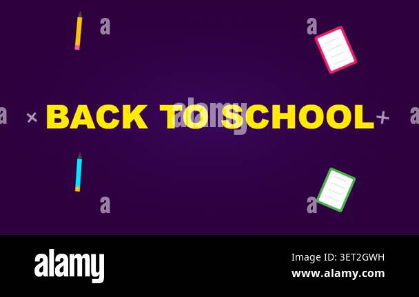 Animated back to school text with colorful shapes Stock Video Footage ...