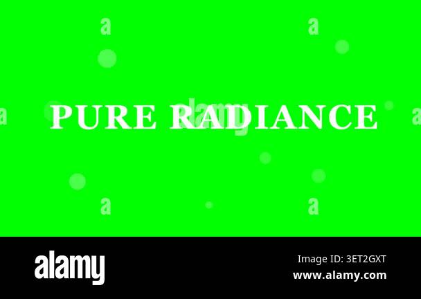 Green background with pure radiance text Stock Video Footage - Alamy