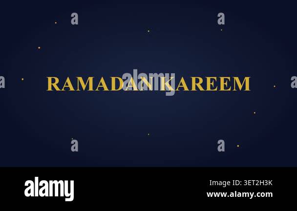 Ramadan Kareem greeting card with gold text Stock Video Footage - Alamy
