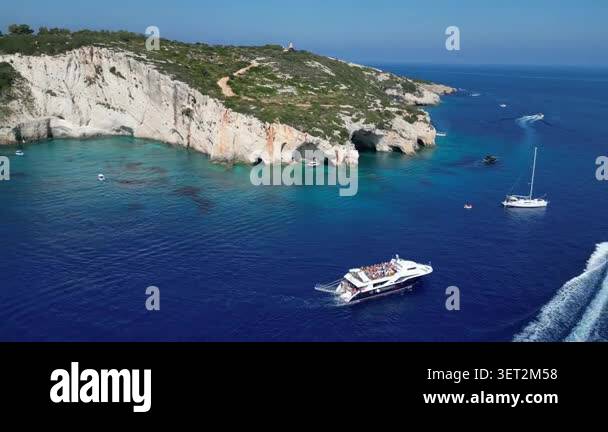 Spectacular sea caves and limestone arches near Agios Nikolaos ...