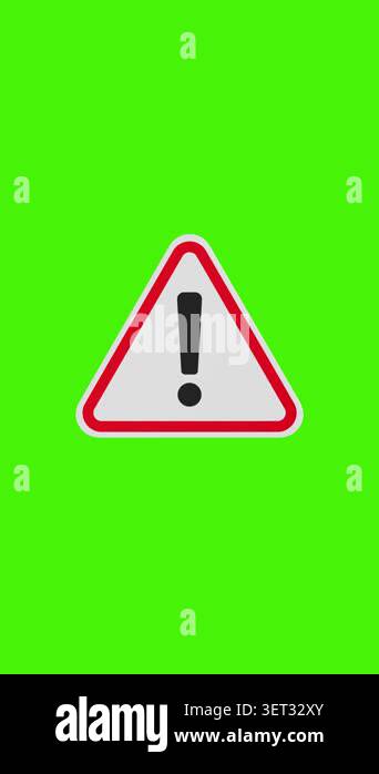 4k Resolution Vertical Video for Social Media: Warning Sign Concept ...