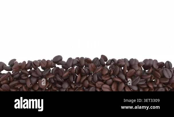 4k Resolution Video: Coffee Energy Concept. Roasted Brown Coffee Beans ...