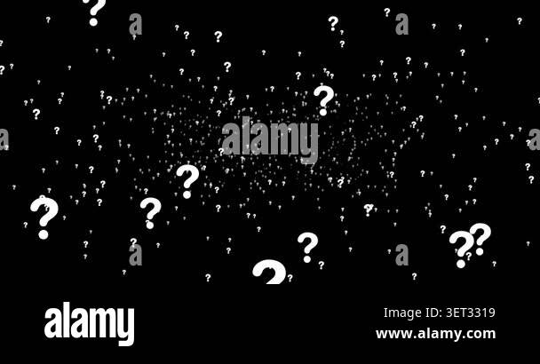 4k Resolution Video: Uncertainty And Doubt Concept. Animated Floating ...