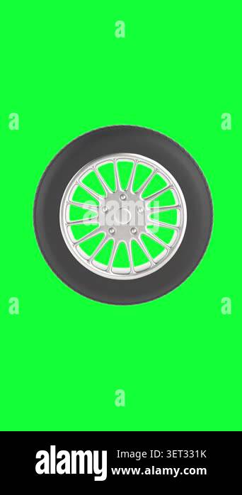 4k Resolution Vertical Video for Social Media: Automotive Wheel Concept ...