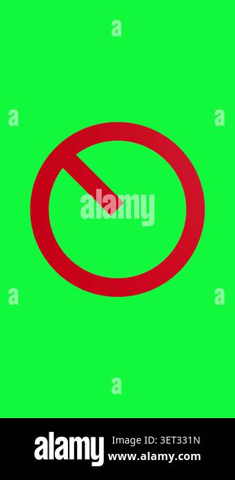 4k Resolution Vertical Video for Social Media: Prohibition Symbol ...