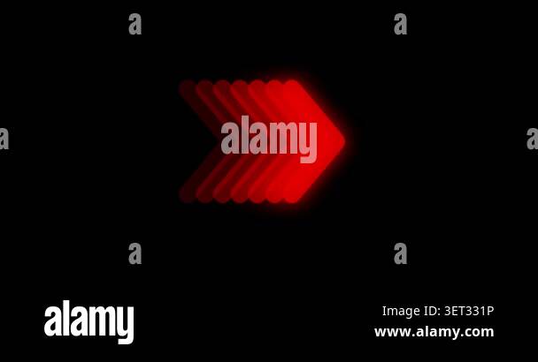 4k Resolution Video: Growth Direction Concept. Red Layered Arrow Logo ...