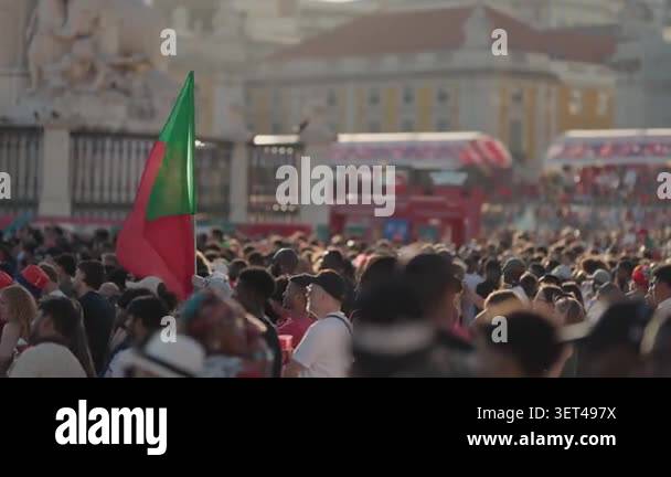 17 june 2026, lisbon, Portugal -Large crowds of fans fill the streets ...