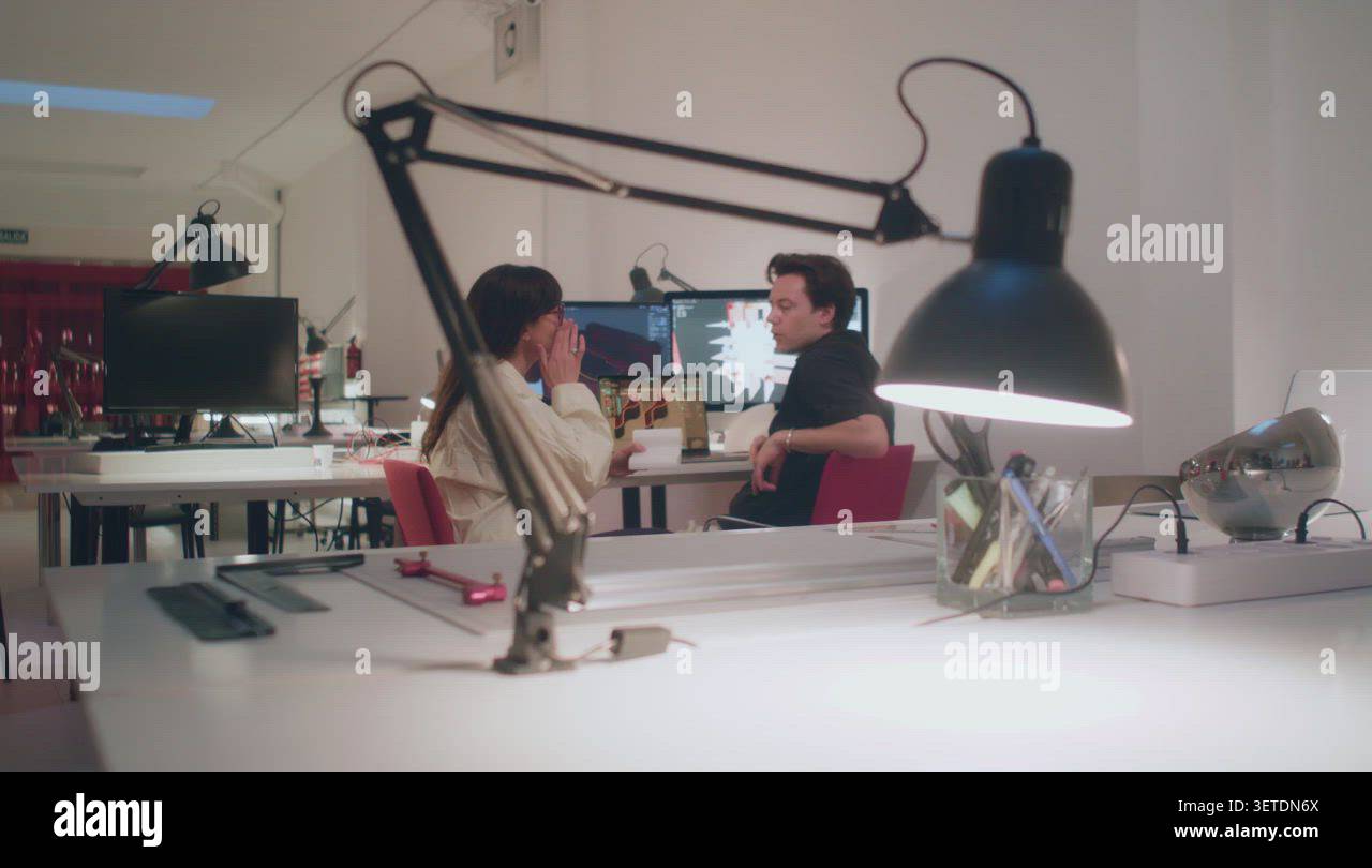 Designers discussing prototype of new product at office Stock Video ...