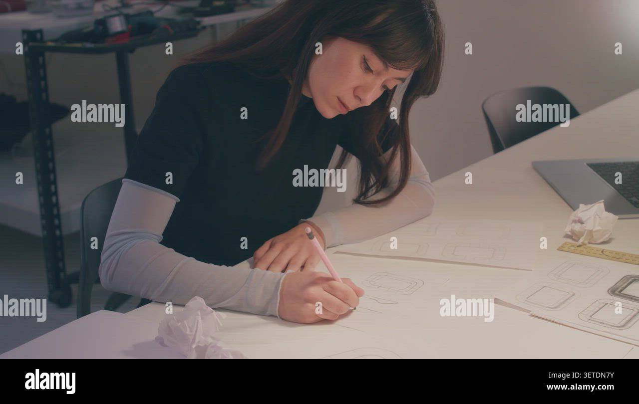 Designer drawing new product concept Stock Video Footage - Alamy