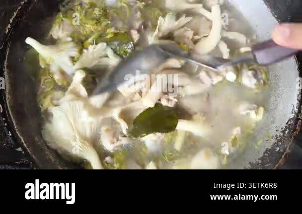 Cooking Tom Kha Gai in pan, Thai famous food Stock Video Footage - Alamy