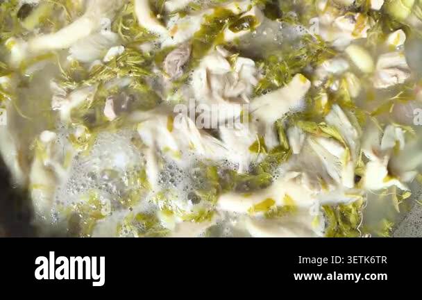 Cooking Tom Kha Gai in pan, Thai famous food Stock Video Footage - Alamy