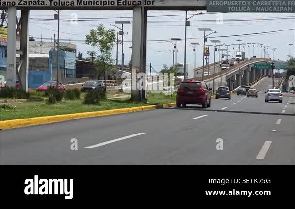 Toluca, Mexico, May 25, 2026, Time lapse view of fluid morning traffic ...