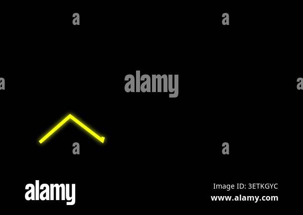 Yellow line graph animation loop illustrates upward business growth and ...