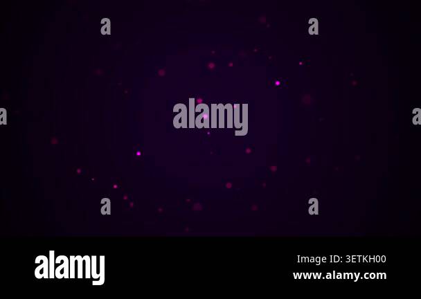 Shimmering pink particles and bokeh lights on dark purple background ...
