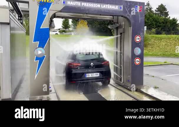 Pont-Remy, France - October 19 2024 : Black Renault Clio rental car ...