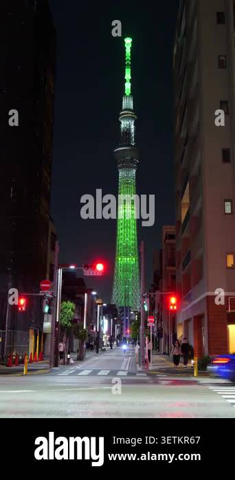 Tokyo Sky Tree Special Green Lighting 2026 Stock Video Footage - Alamy