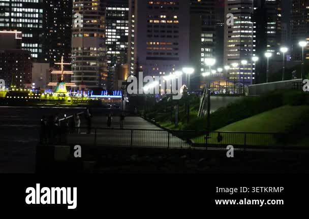 Ariake Shinsui Seaside Park, Tokyo Night May 2026 Stock Video Footage ...