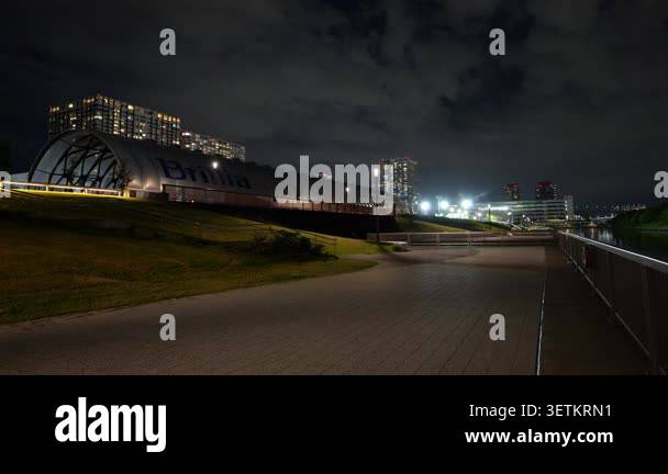 Ariake Shinsui Seaside Park, Tokyo Night May 2026 Stock Video Footage ...