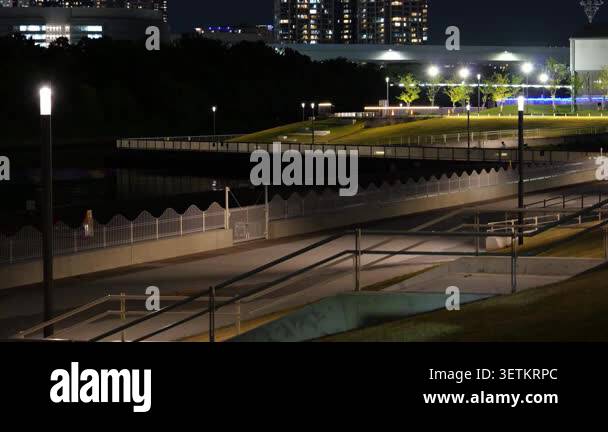Ariake Shinsui Seaside Park, Tokyo Night May 2026 Stock Video Footage ...