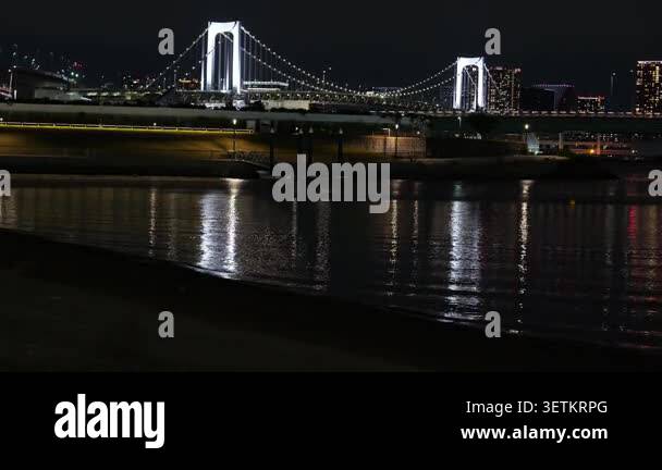 Ariake Shinsui Seaside Park, Tokyo Night May 2026 Stock Video Footage ...