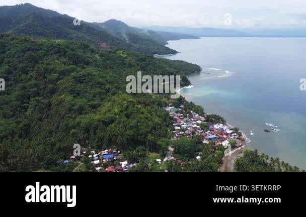 Drone aerial footage of Eastern Mindanao, Philippines featuring ...