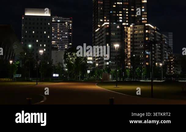 Ariake Shinsui Seaside Park, Tokyo Night May 2026 Stock Video Footage ...