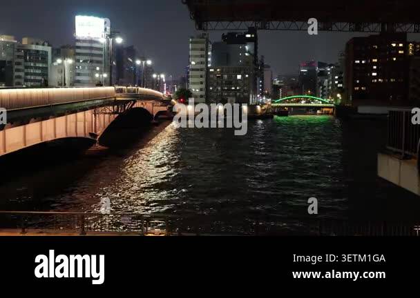Ryogoku bridge Night View, Japan Tokyo June 2026 Stock Video Footage ...