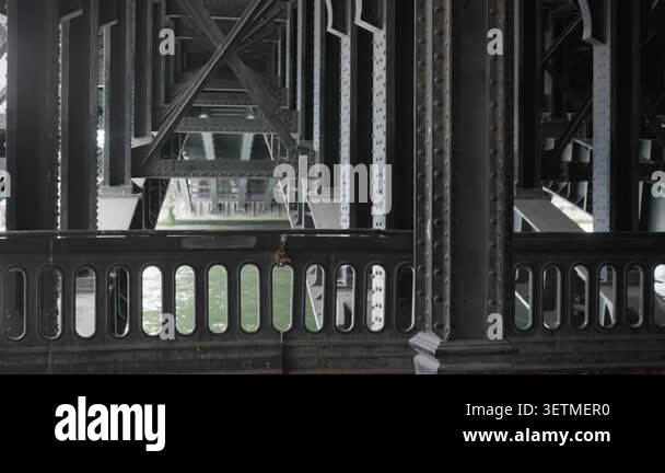 Alexandre III bridge steel support framework underneath historical ...