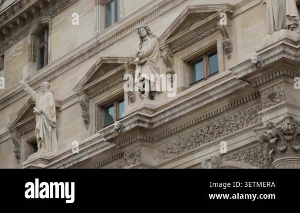 Louvre museum palace exterior architecture. Royal historical ...