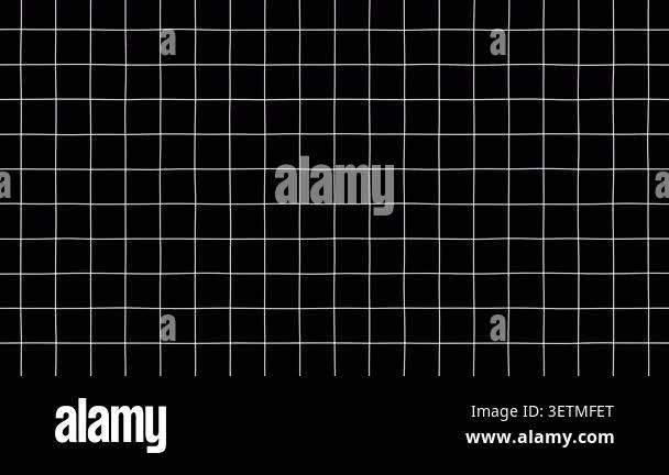 Vertical Scrolling White Grid Pattern Animation Loop on black ...