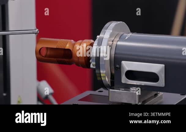 Automatic Surface Probe Test Orange Aluminium Part Technology Stock ...