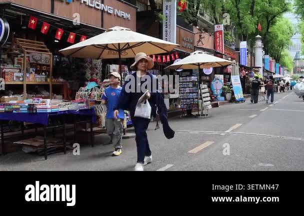 Ho Chi Minh City, Vietnam -9 Jun 2026: Tourists visit to Book Street of ...