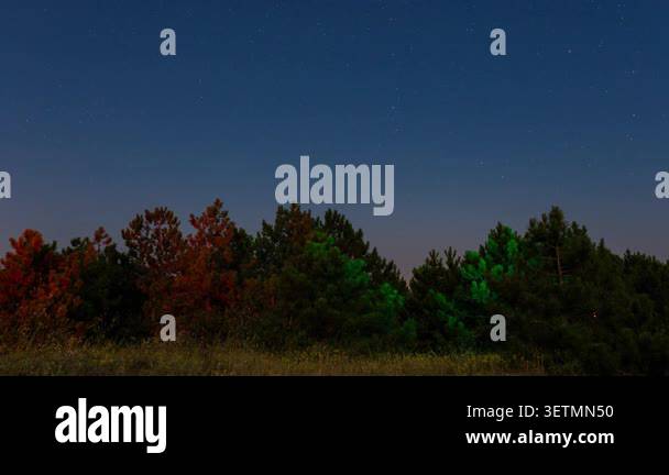 Beautiful time lapse sequence showing stars spinning and rotating in ...