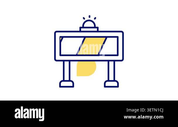 Modern animated icon of construction barrier, customizable vector Stock ...